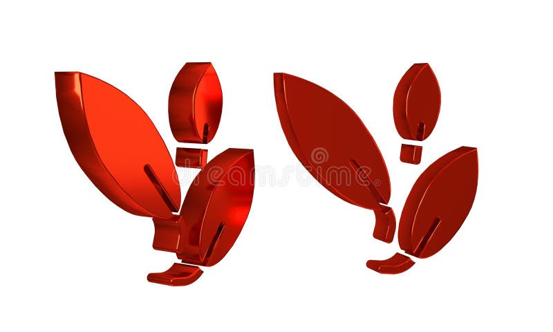 Red Tea Leaf Icon Isolated on Transparent Background. Tea Leaves Stock ...