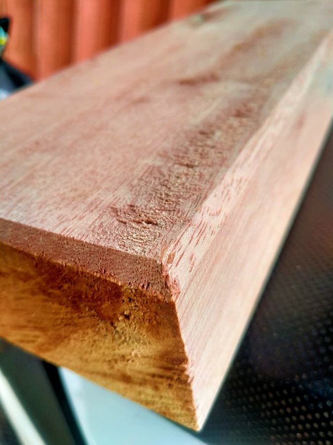 Red teak wood cutting work stock image. Image of dessert - 236267585