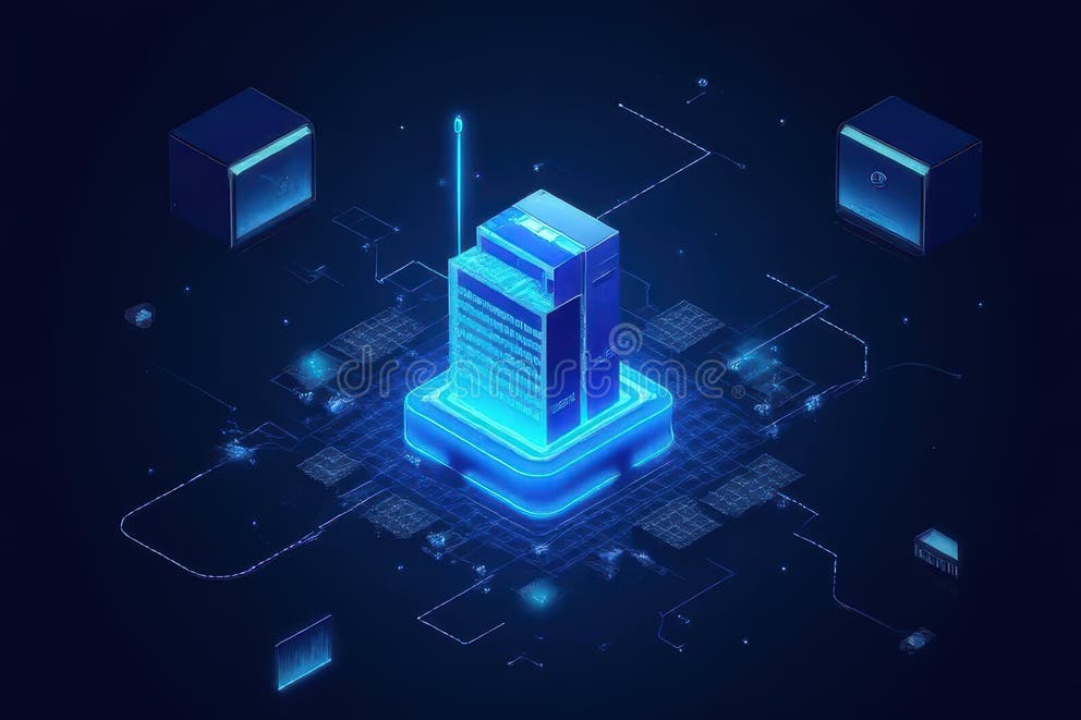 Red Team Server Cyber Operations Update Stock Illustration ...