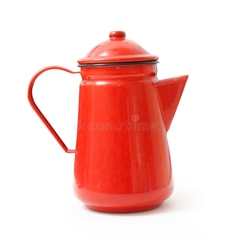 Red Teapot with Clipping Path Stock Image - Image of traditional, china ...