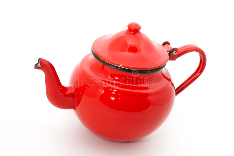 Red teapot stock photo. Image of cover, spout, dishes - 26987994