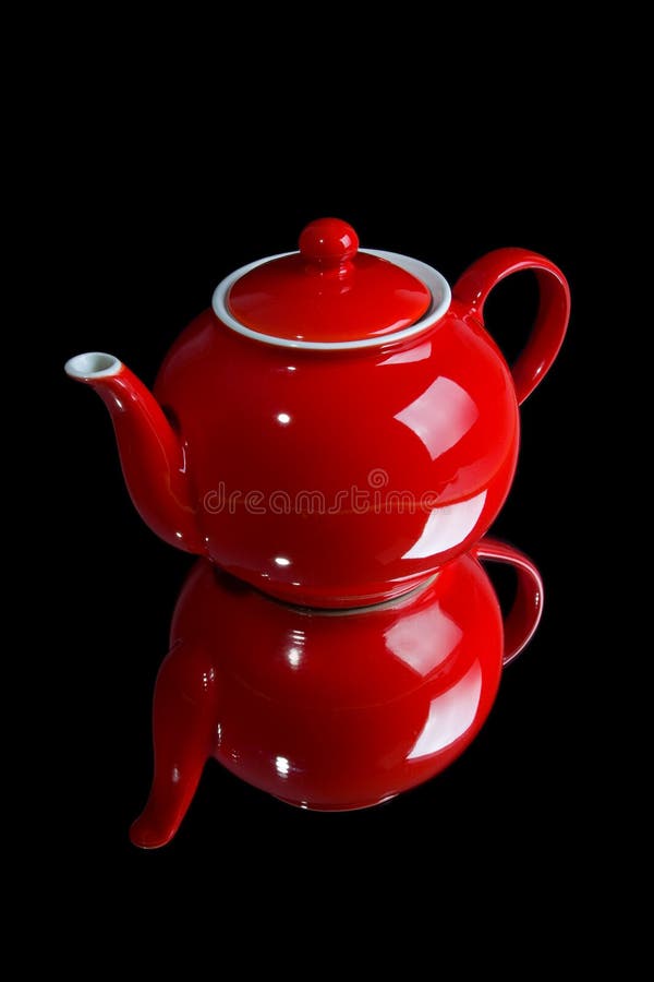 Red teapot stock photo. Image of chinese, liquid, reflection - 8342030