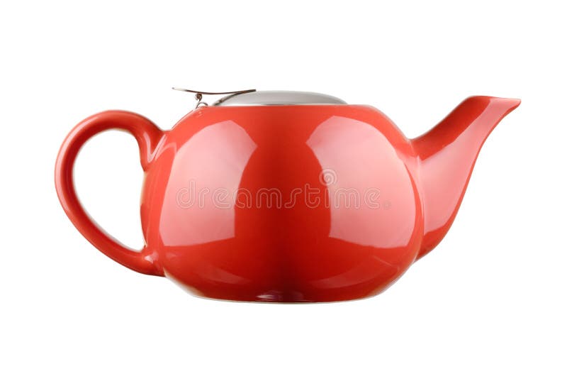 Red Teapot stock photo. Image of teapot, clipping, elegance - 37095156