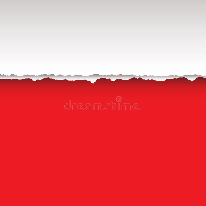 Red paper tear background stock vector. Illustration of copyspace ...