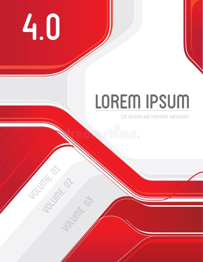 Red Tech Cover stock vector. Illustration of style, computer - 42479835