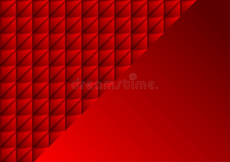 Red Tech Geometric Mosaic 3d Triangles Abstract Background Stock Vector ...