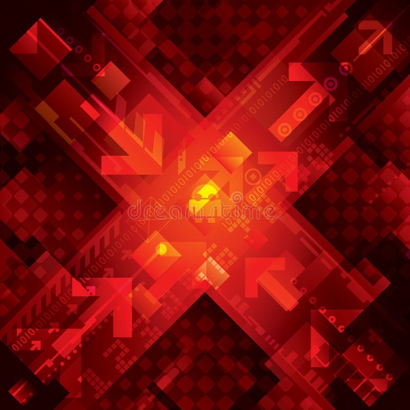 Red Technology Background stock vector. Illustration of infinity - 41048060