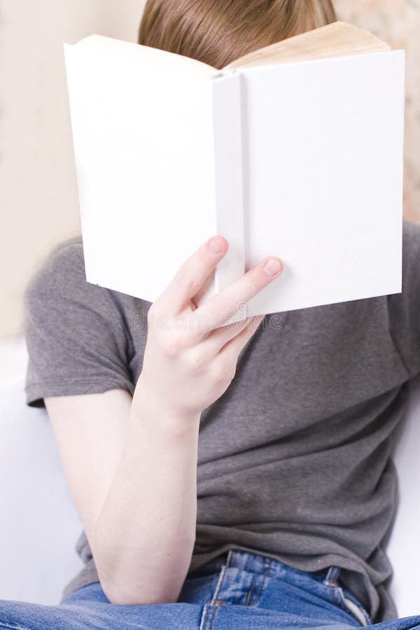 Red teen reading stock photo. Image of color, casual - 13506452