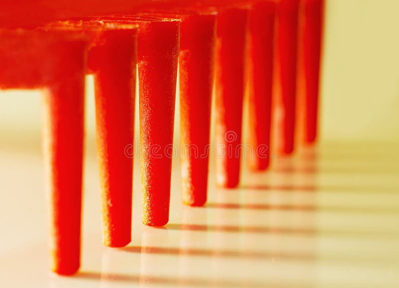 Red Teeth with Their Shadow Stock Photo - Image of object, macro: 65399054