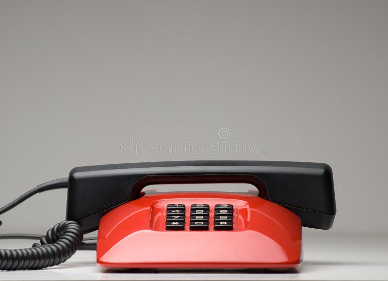 Red telephone stock image. Image of telephone, telecommunications ...