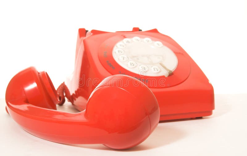 Red telephone stock photo. Image of dial, telephone, system - 1699926