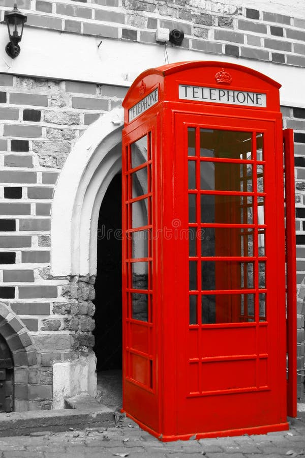 Red telephone booth stock image. Image of classic, exterior - 21680845