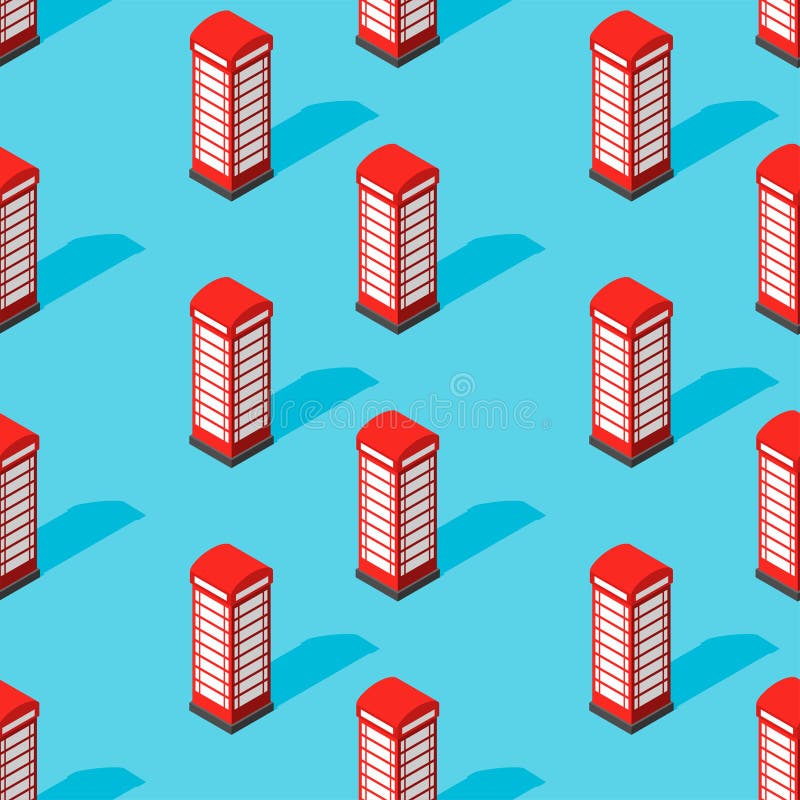 Red Telephone Booth Pattern Seamles Stock Illustrations – 7 Red ...