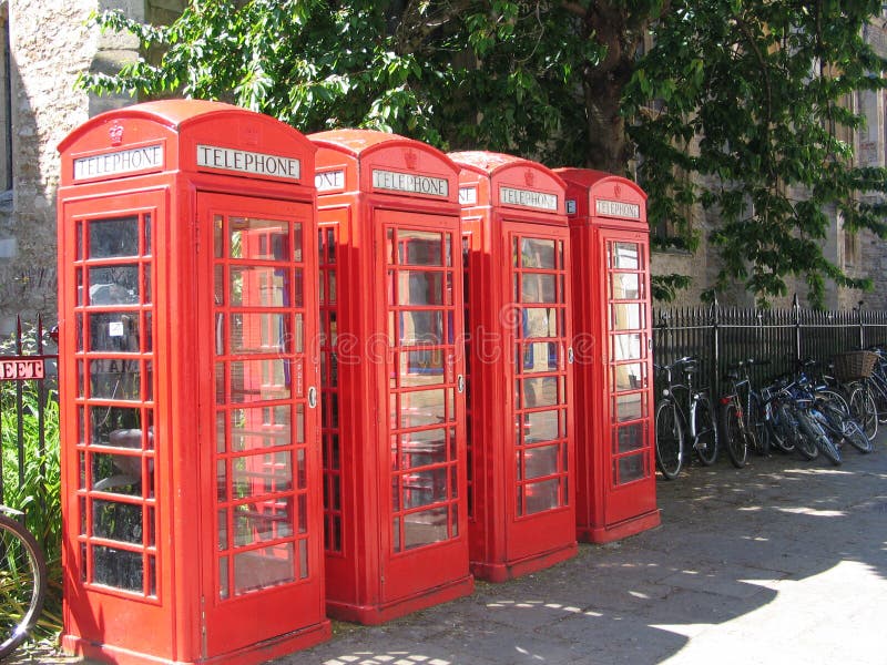 Red telephone booths stock photo. Image of telephone - 12417766