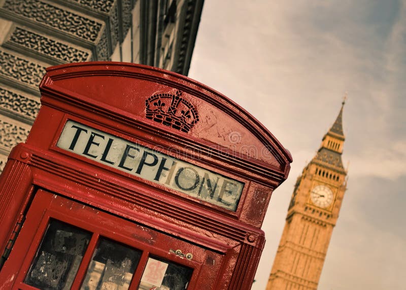 Red Telephone Box and Big Ben Stock Photo - Image of structure, english ...