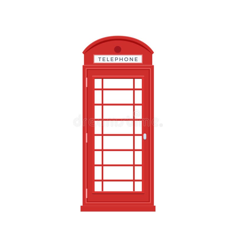 The Red Telephone Box. Isolated Vector Illustration Stock Vector ...
