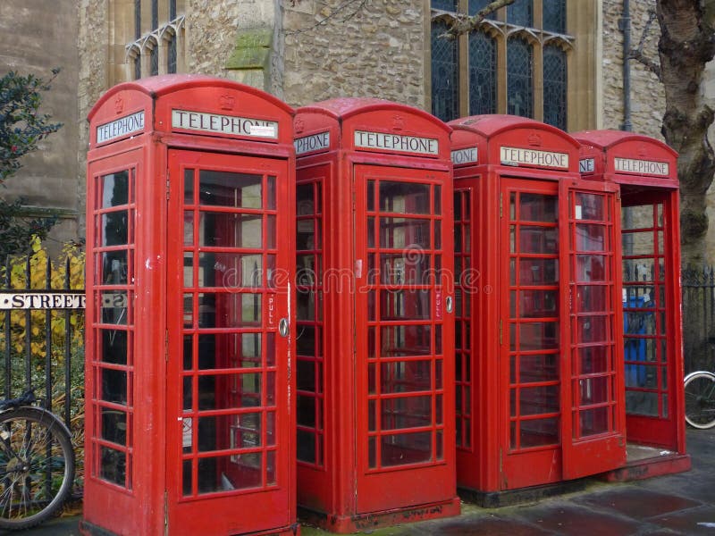 Red telephone boxes stock image. Image of famous, cabin - 42327853
