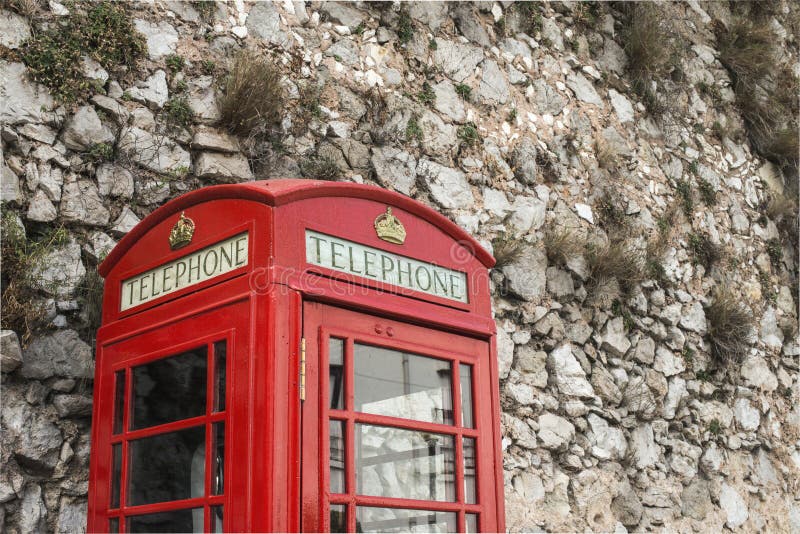 Red Telephone Cabin stock image. Image of landmark, europe - 200985105