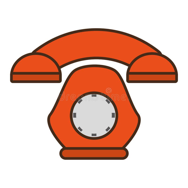 Red Telephone Disk Number Traditional Vintage Stock Illustration ...