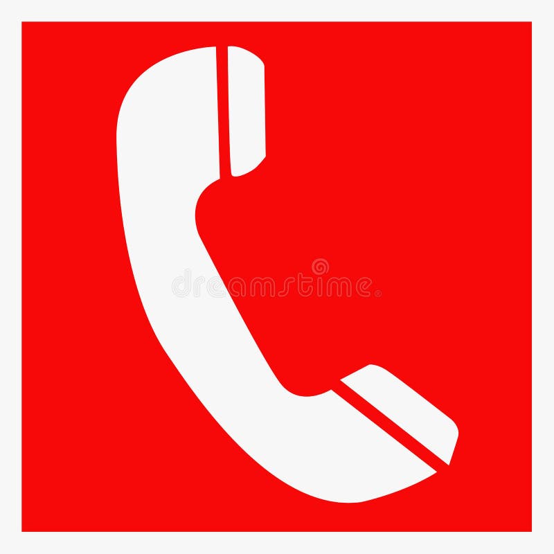 Red Telephone Icon Illustration Stock Illustration - Illustration of ...