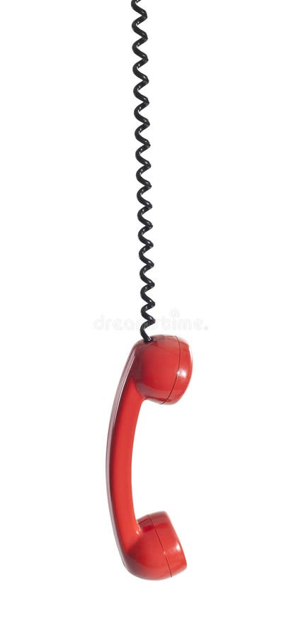 Telephone Receiver and Cord Stock Image - Image of concepts, cord: 4003369