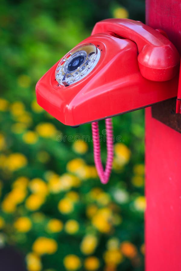 Red telephone stock photo. Image of hipster, vintage - 40185110