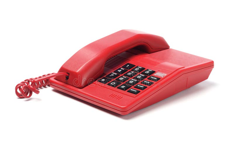 Red telephone stock image. Image of contact, cutout, number - 32673279