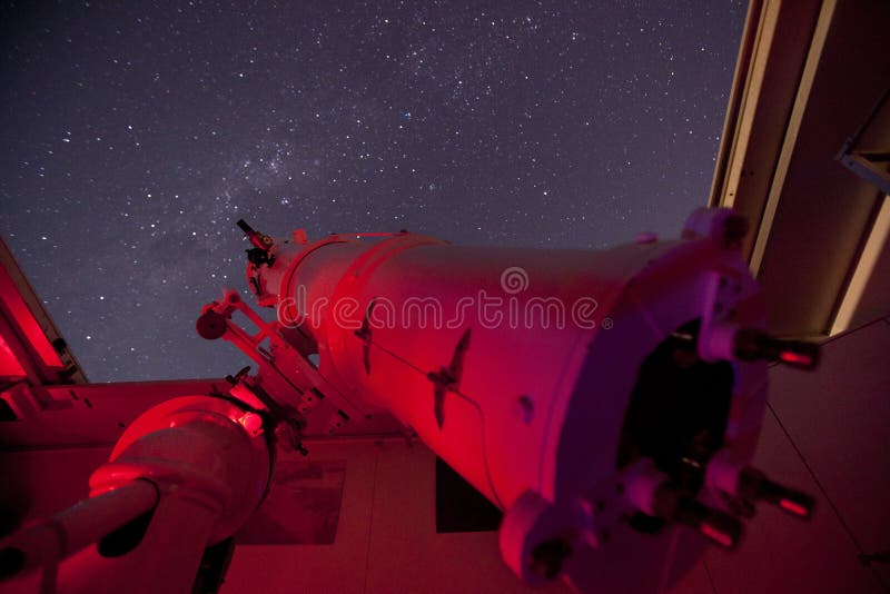 Red Telescope stock image. Image of looking, search - 110760421