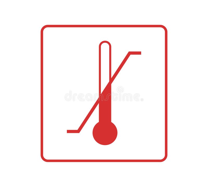 Red Temperature Limits Icon. Concept of Packaging and Other Purposes ...