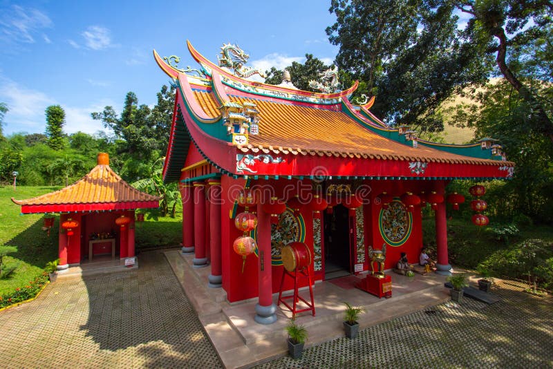 Red Temple stock photo. Image of urban, place, bangkok - 38148582