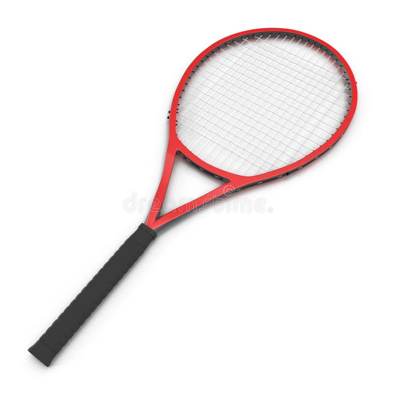 Red Tennis Racket Isolated White Stock Illustrations – 1,080 Red Tennis ...