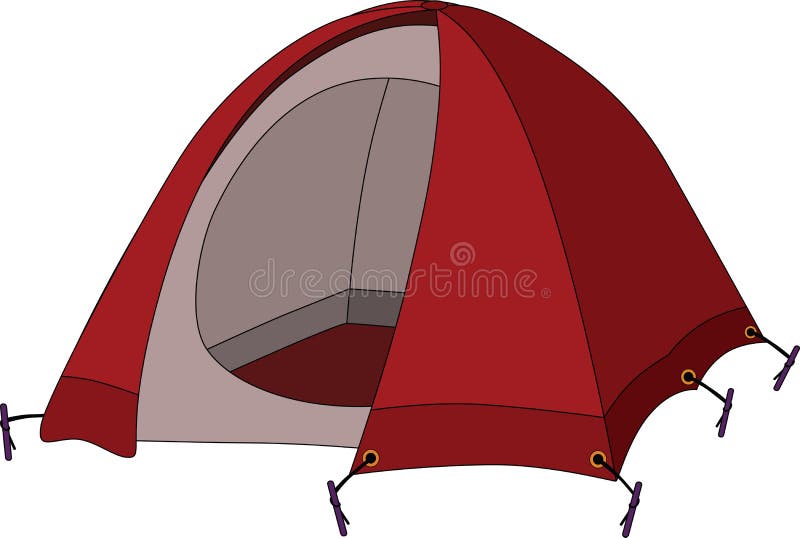 Red tent stock vector. Illustration of adventure, canvas - 18908100