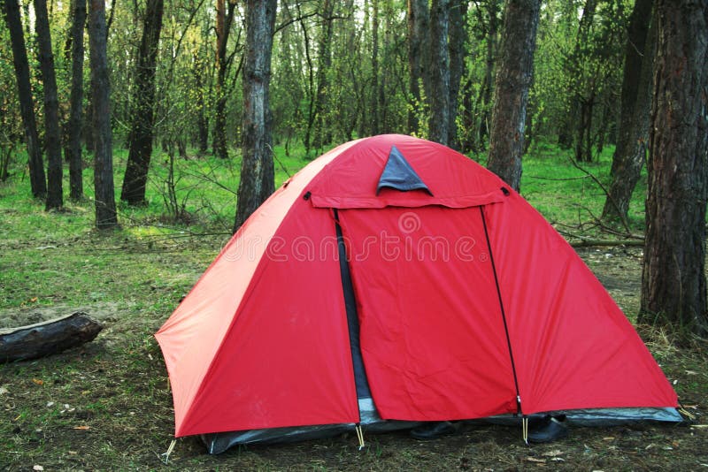 Red tent stock image. Image of hike, leisure, outdoor - 2309147