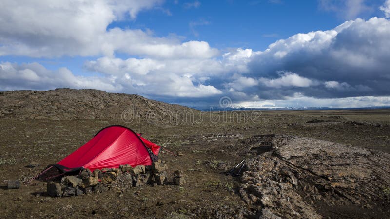 Red tent stock photo. Image of landscape, wild, hiking - 32337214