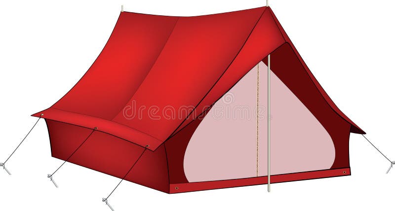 Red Camping Tent Clipart
