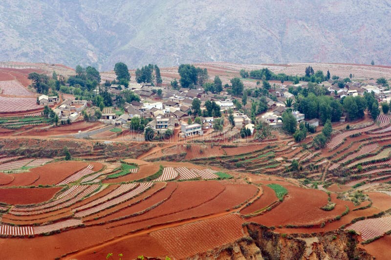 The Red Terrace of Yunnan, China Stock Photo - Image of pattern ...