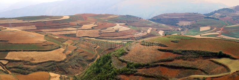 The Red Terrace of Yunnan, China Stock Image - Image of fairy, hills ...