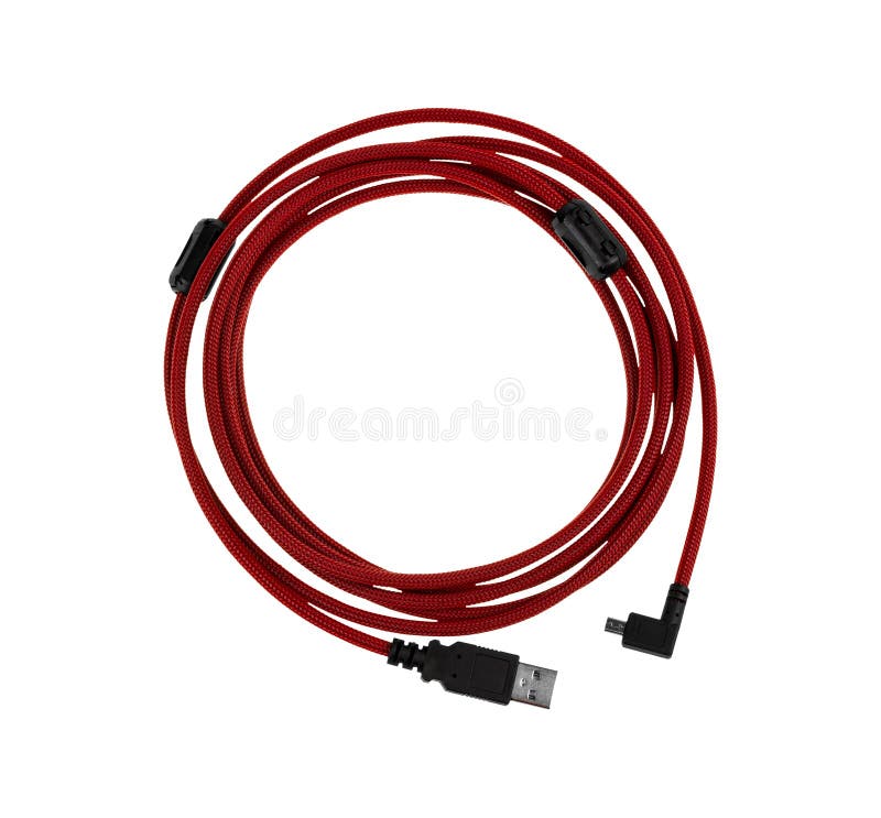 USB Cable for Dslr Camera Isolated on a White Background Stock Image ...