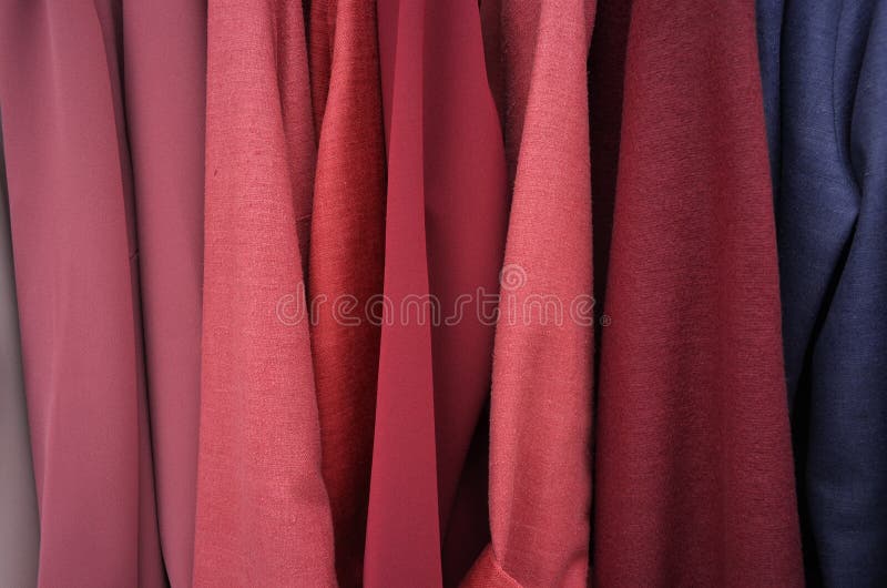 Red texile pile draps stock photo. Image of kerchief - 83001072