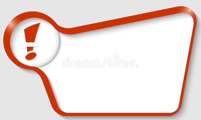 Red text box stock vector. Illustration of sign, style - 35121137