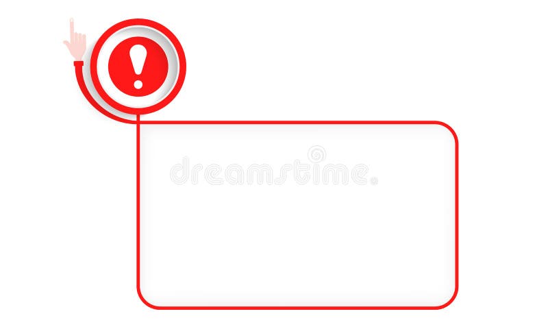 A Red Text Frame for Your Text. Stock Vector - Illustration of abstract ...