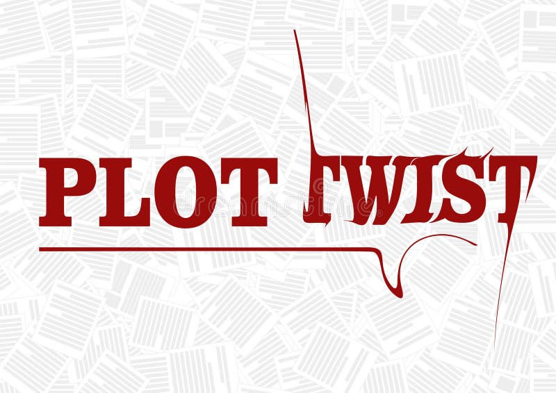 Red Text Illustration of Plot Twist Image Stock Stock Illustration ...