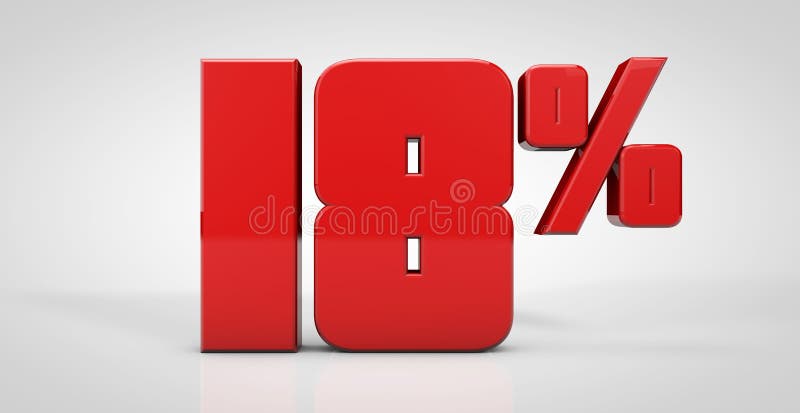 18 Percent stock illustration. Illustration of percent - 2464959