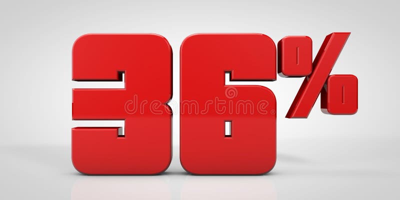 36 Red Text Isolated on White Background Stock Illustration ...