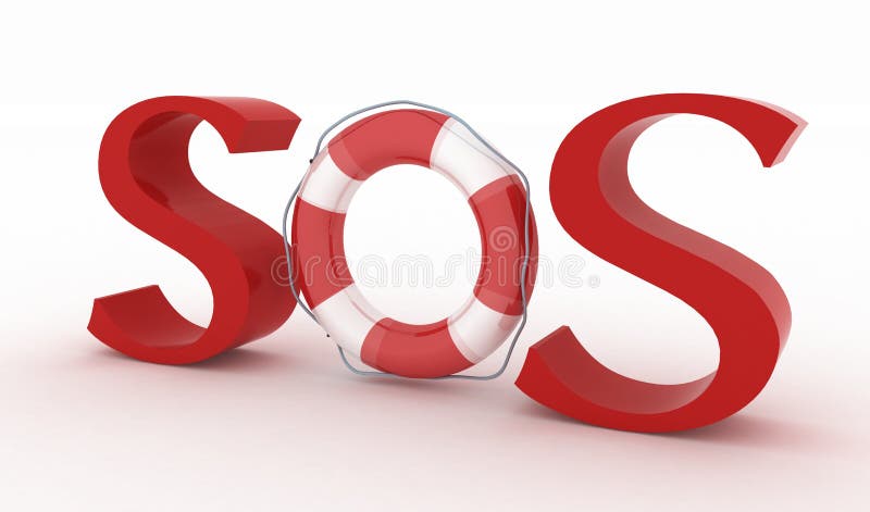 SOS Help stock illustration. Illustration of background - 24697012