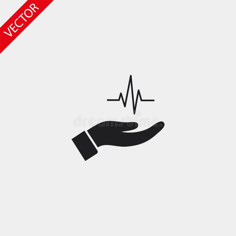 Heart Symbol in Hand Icon , Lorem Ipsum Flat Design Stock Illustration ...