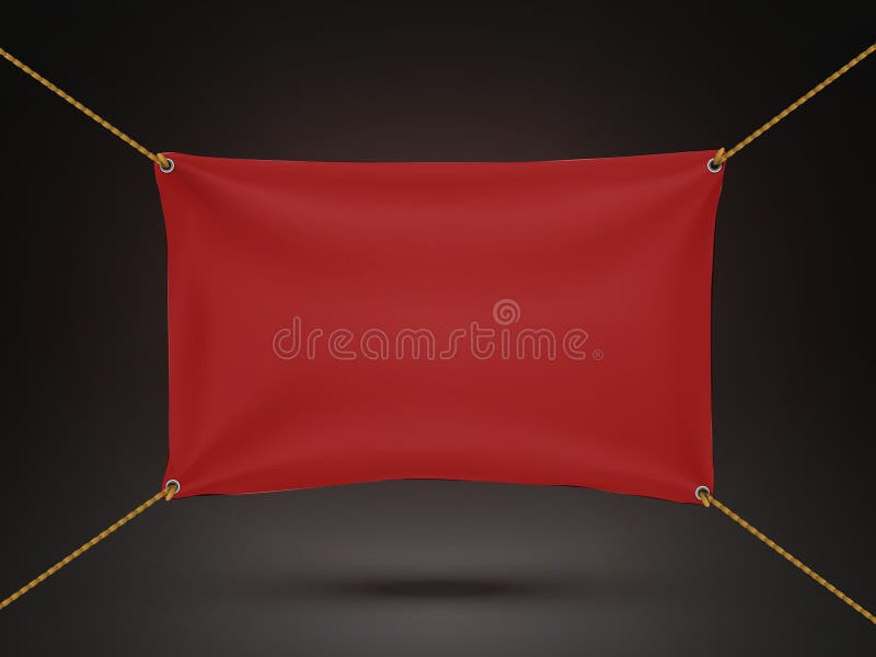Red textile banner stock vector. Illustration of celebration - 46751541