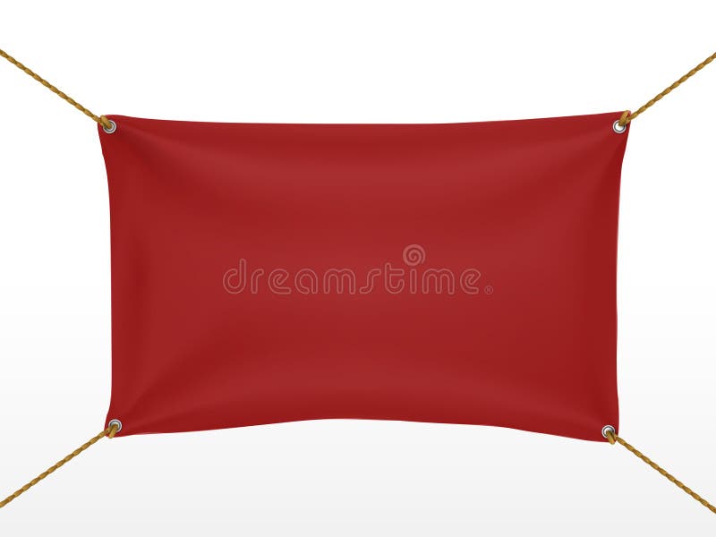 Red textile banner stock vector. Illustration of string - 45672699