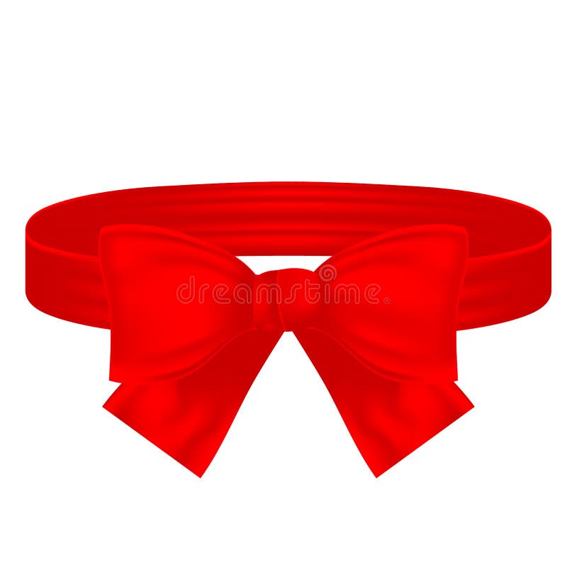 Red Textile Ribbon Ring and Bow Stock Vector - Illustration of ...