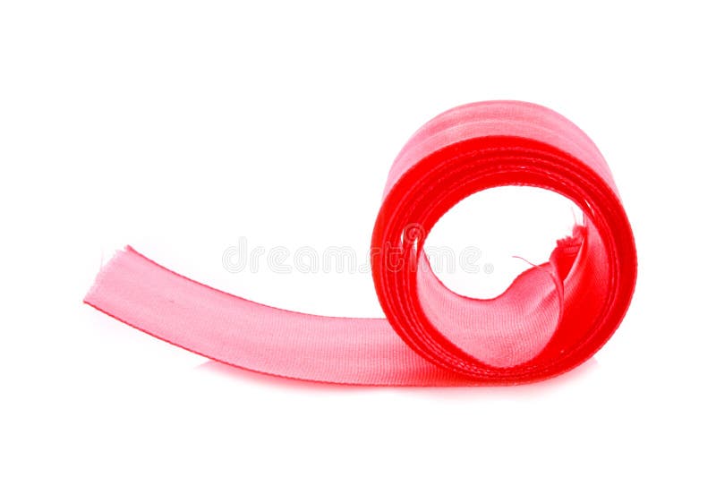 Red textile roll isolated stock image. Image of stripes - 12787751